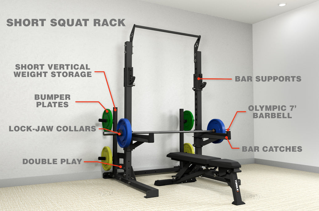 Short Squat Rack - Club Combo Package - Torque Fitness