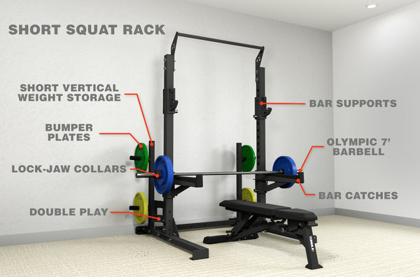 Short Squat Rack - Club Combo Package - Torque Fitness