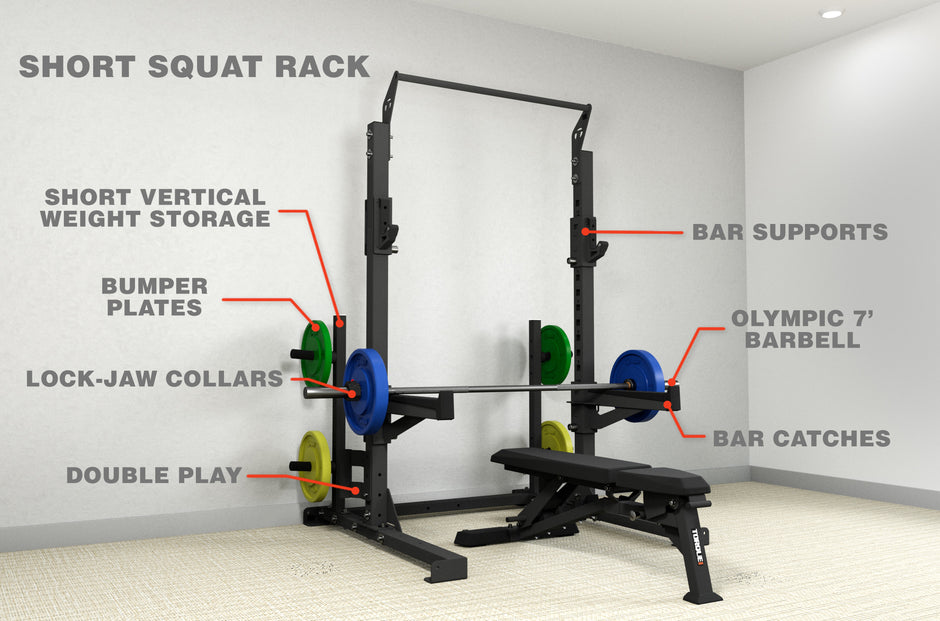 Short Squat Rack - Club Combo Package - Torque Fitness