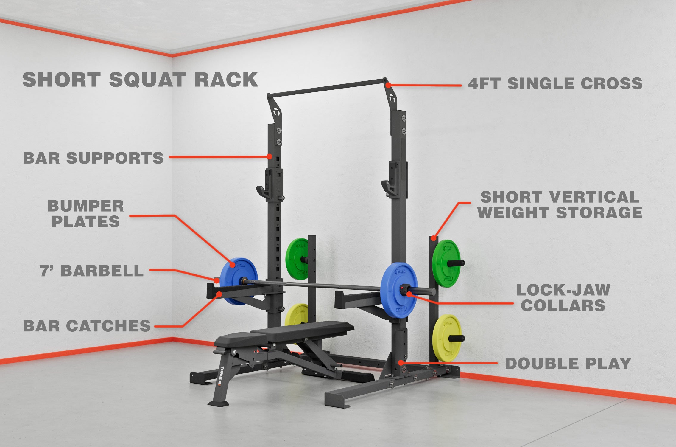 Short Squat Rack - Ultimate Training Package - Torque Fitness